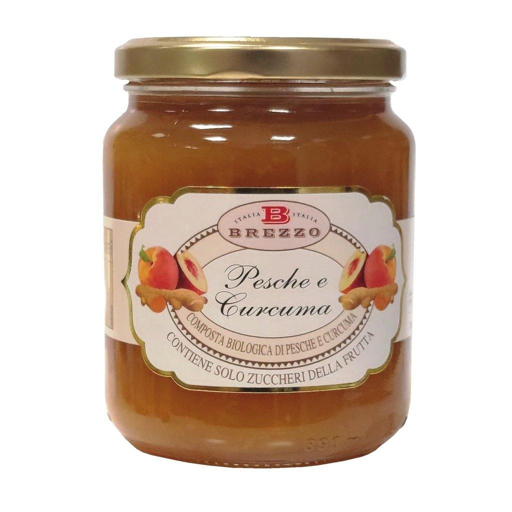 Composta Bio - Pesche e Curcuma - Gr. 390 — Brezzo | casa del biscotto